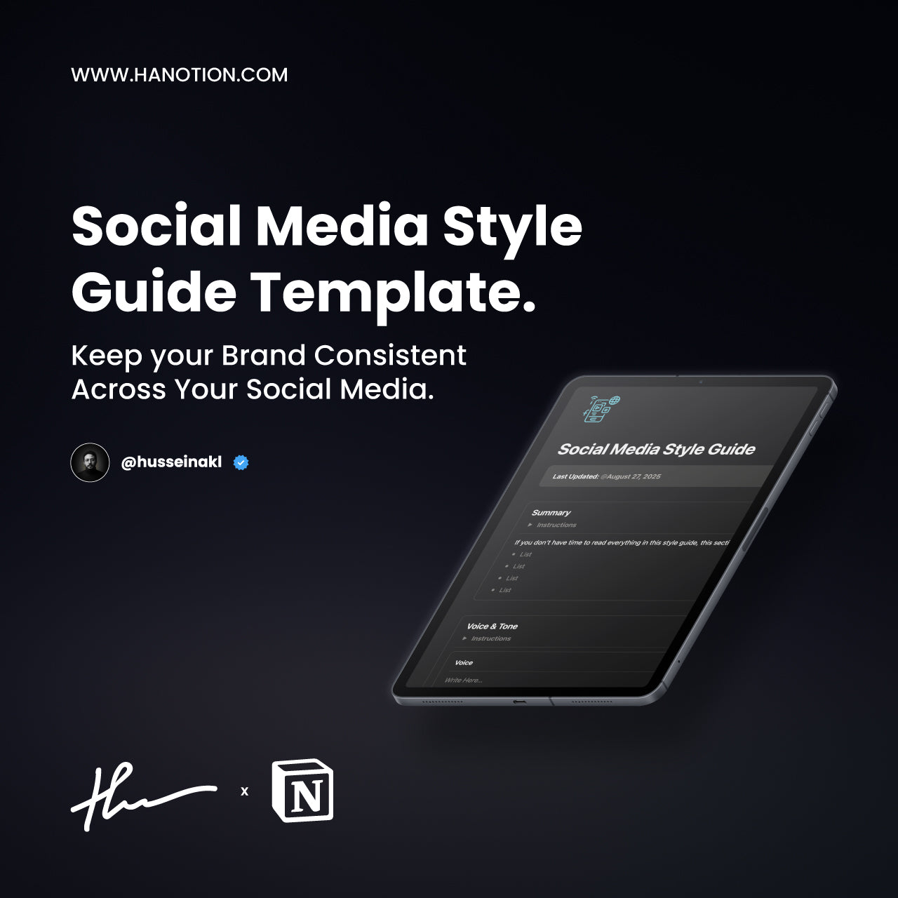 Social Media Style Guide Template – HA Notion